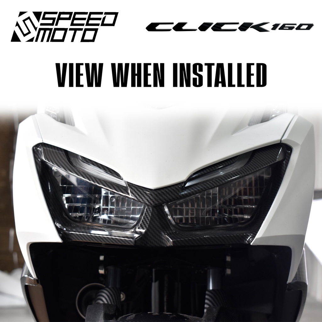 HONDA CLICK 160 HEADLIGHT MASK GARNISH CARBON C-2303 FOR CLICK 160 ...