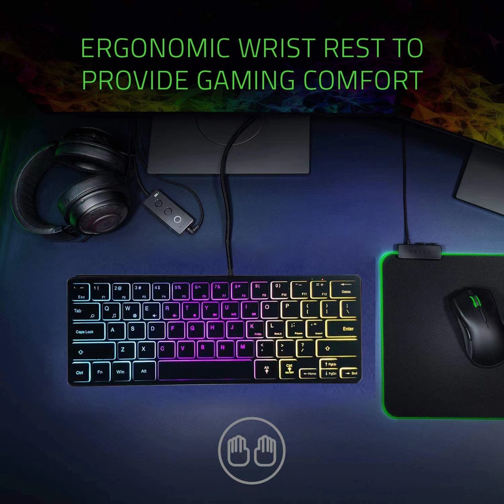 Zeus x Inphic 920 RGB Gaming Keyboard 64 Keys Keypad / Keyboard Multi ...