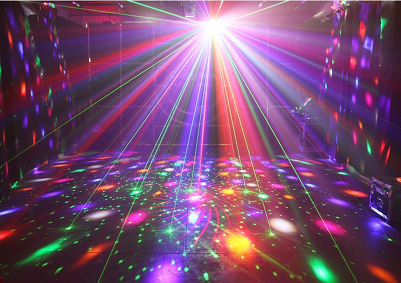 DJ Light RGBW Led Butterfly Beam Project Light With Red Green Laser ...