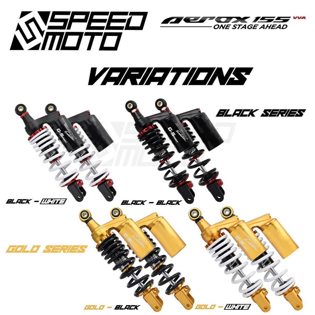 MOKOTO YAMAHA NMAX V2,V2.1 / AEROX V2,V1 REAR SHOCK GAS ABSORBER W ...