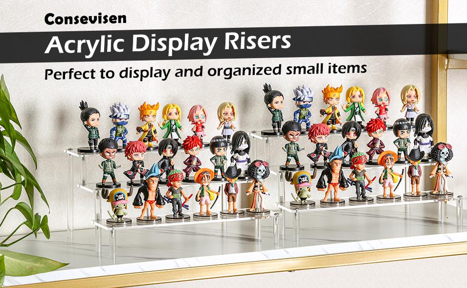 Display Ladder Acrylic Stand Transparent Hand-Made Model Base Cosmetic ...