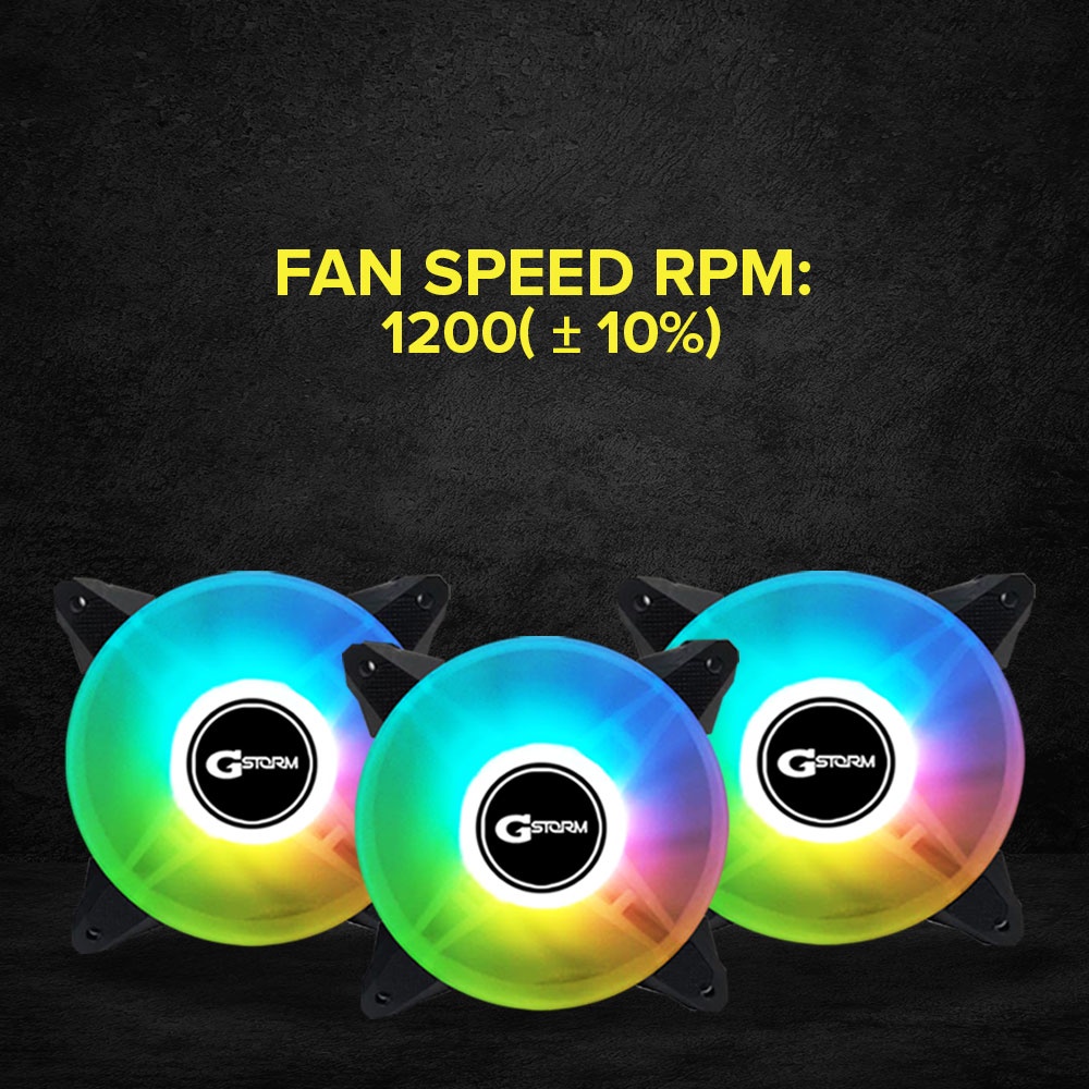 EasyPC | Gstorm Phantom 3in1 120mm pc case fan w/Control Hub and Remote ...
