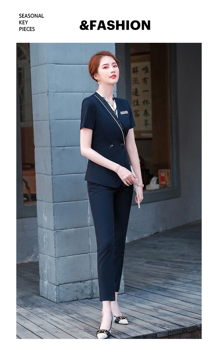861 Professional Women's Short-Sleeved Suit Hotel Workwear Summer ...