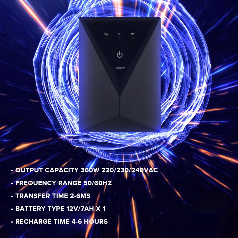 EasyPC | Ablerex GR650 650va 330 Watts/360 Watts with AVR 4 Sockets UPS ...