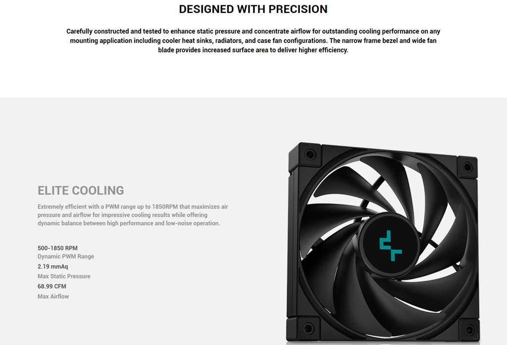 DEEPCOOL FK120 Fluid Dynamic Bearing Fan R-FK120-BKNPF1-G-1 | Shopee ...