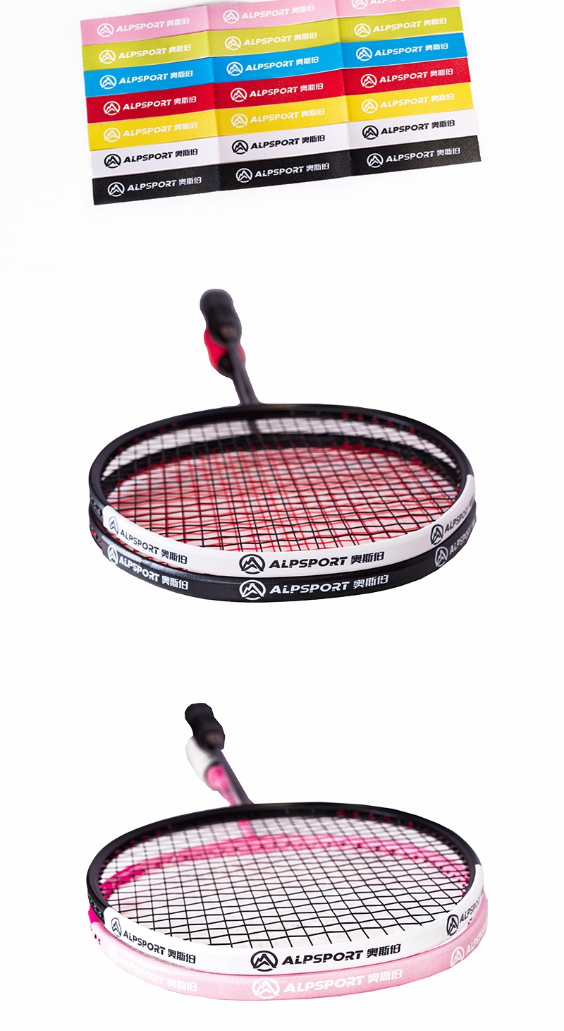Alpsport Pkt Racket Head Sticker For Badminton Net Feather Frame Border ...