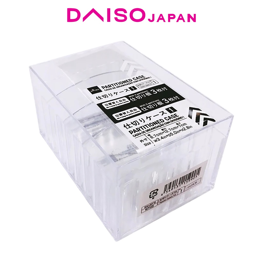 Daiso 4-compartment Storage Clear Case | Shopee Philippines