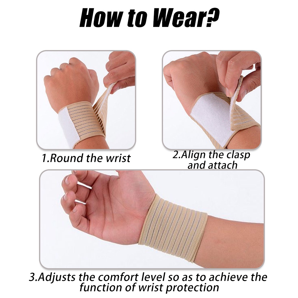 1PCS Sports Wristband Wrist Protector Wrap Elastic Fitness Sport ...