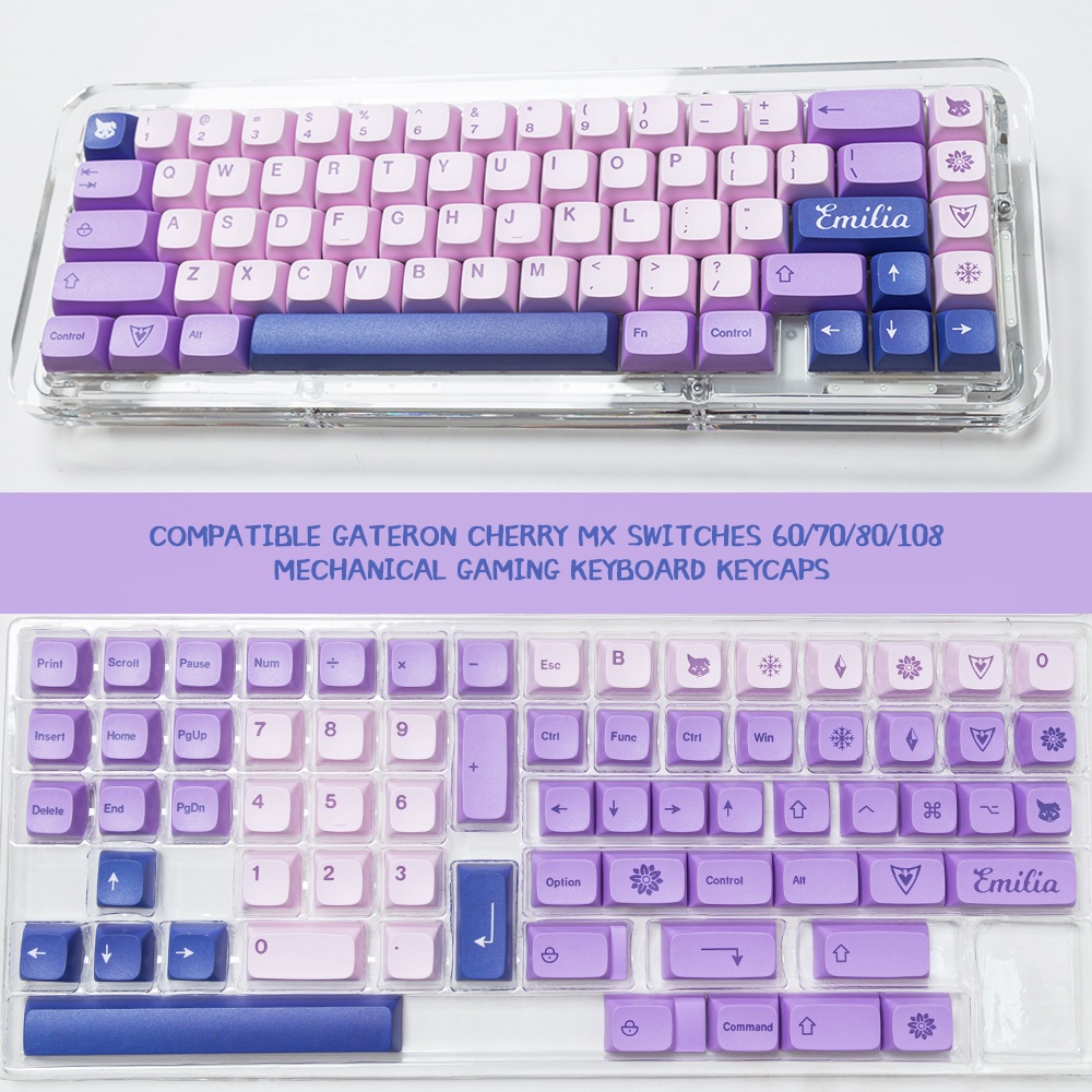 Snowflake Witch Keycap Set 145Keys Cherry Profile PBT Compatible Alice ...