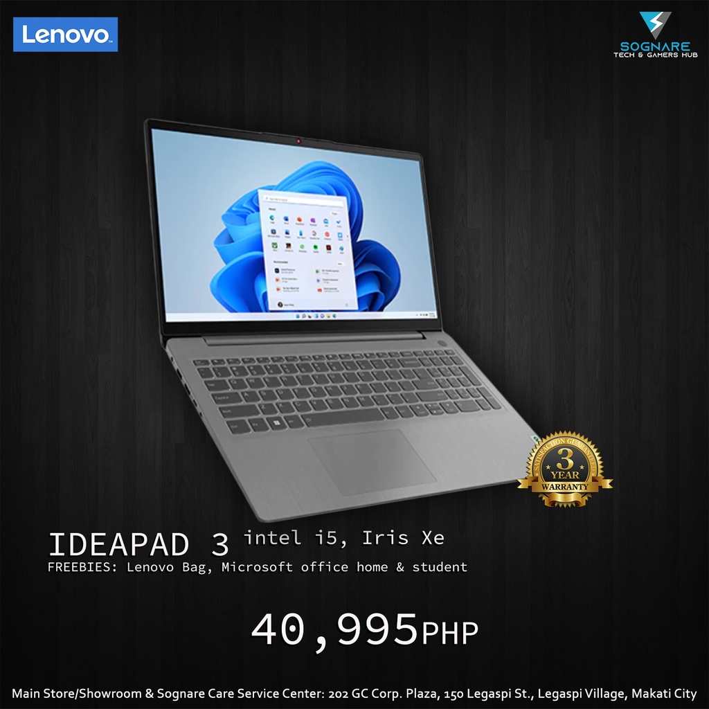 Lenovo Ideadpad 3 15IAU7 | Intel i5-1235U | 8GB RAM 3200MHz | 512GB SSD ...