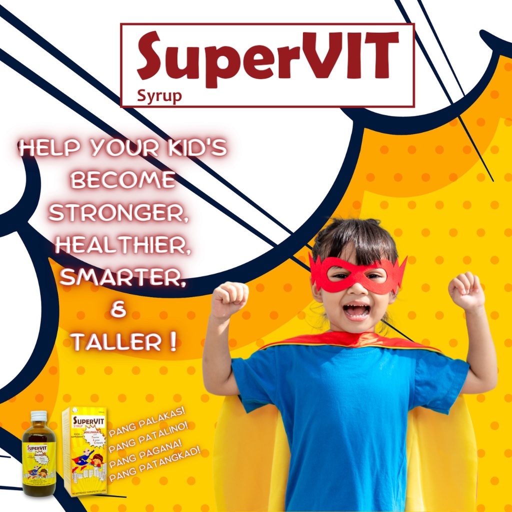 SuperVit Syrup Food Supplement 120ml Malunggay Taurine Lysine Chlorella ...