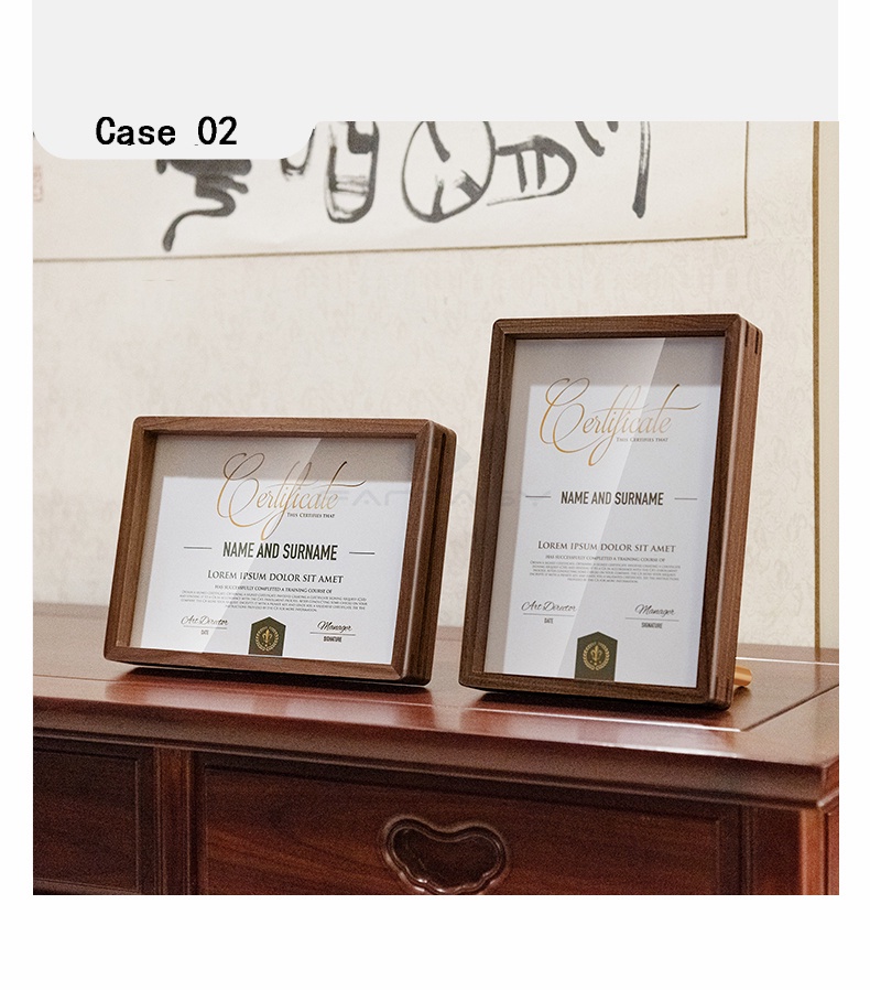 Sviao A4 Solid Wood Medal Award Patent Display Frame Decoration A4 ...