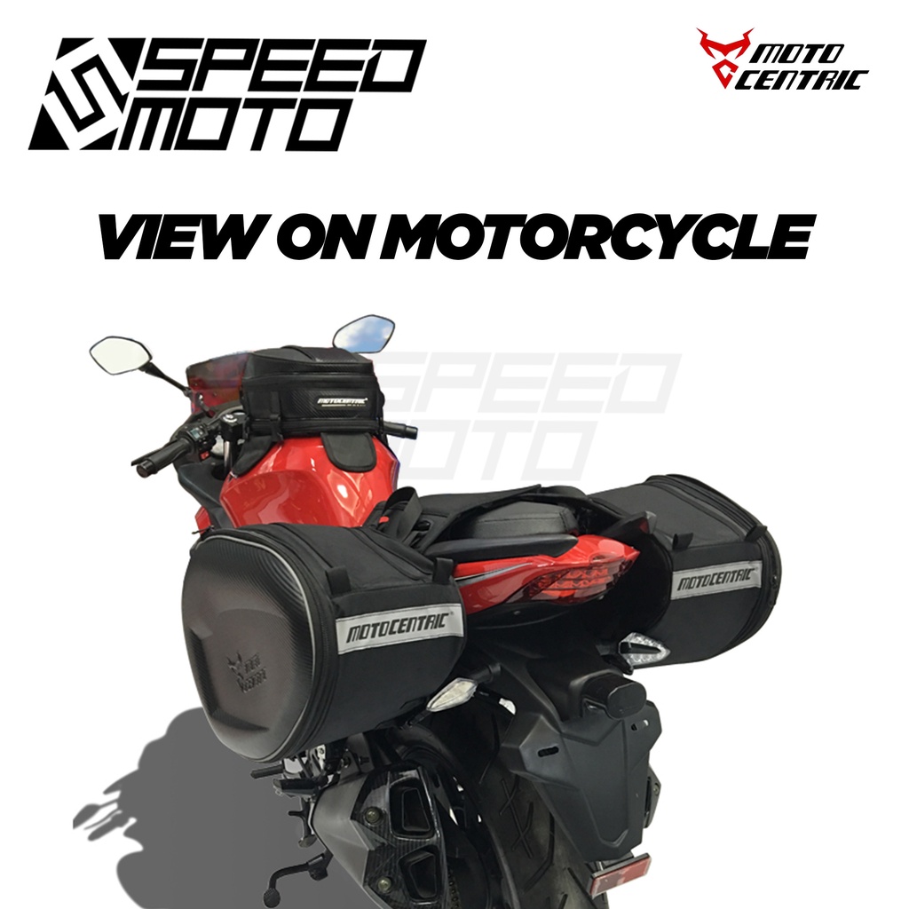 MOTOCENTRIC MC-0096 NEW2021 MOTORCYCLE HARDSHELL SADDLE BAG CARBON ...