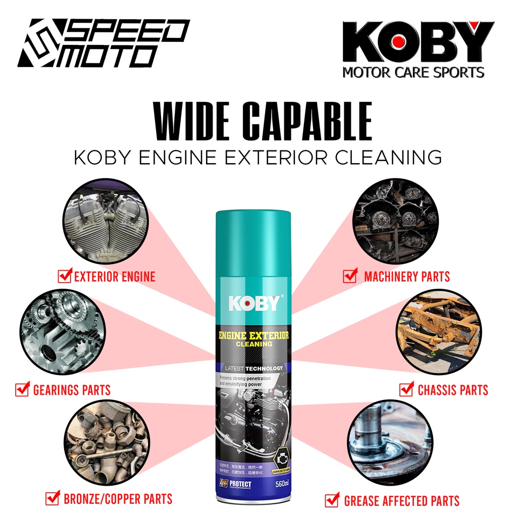 KOBY ENGINE EXTERIOR CLEANING 560ML SPEEDMOTO | Shopee Philippines