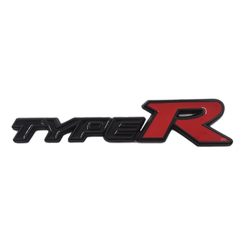 1 X Metal Black TYPE R TYPER Logo 3D Car Auto Side Fender Rear Trunk ...