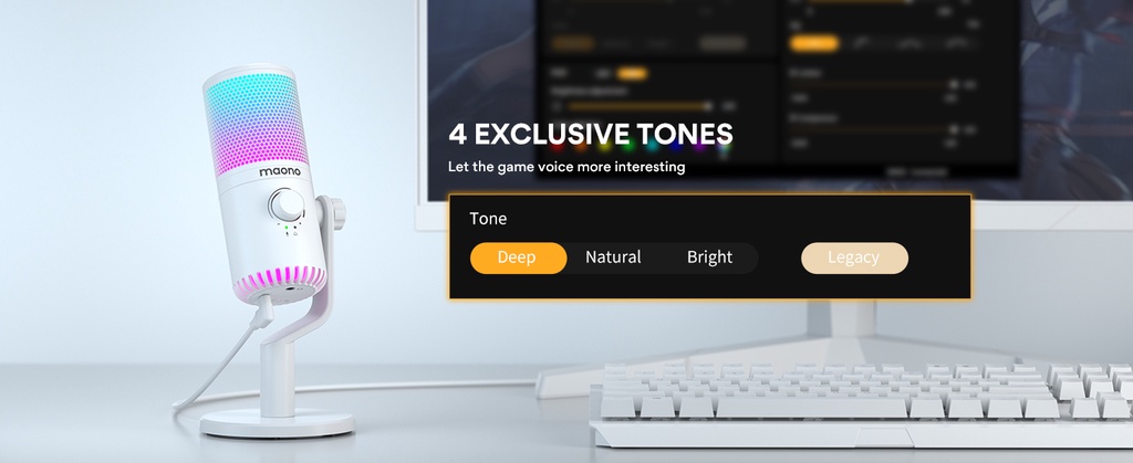 Maono DM30/DGM20 USB Gaming Microphone RGB MIic USB Condenser Mic with ...