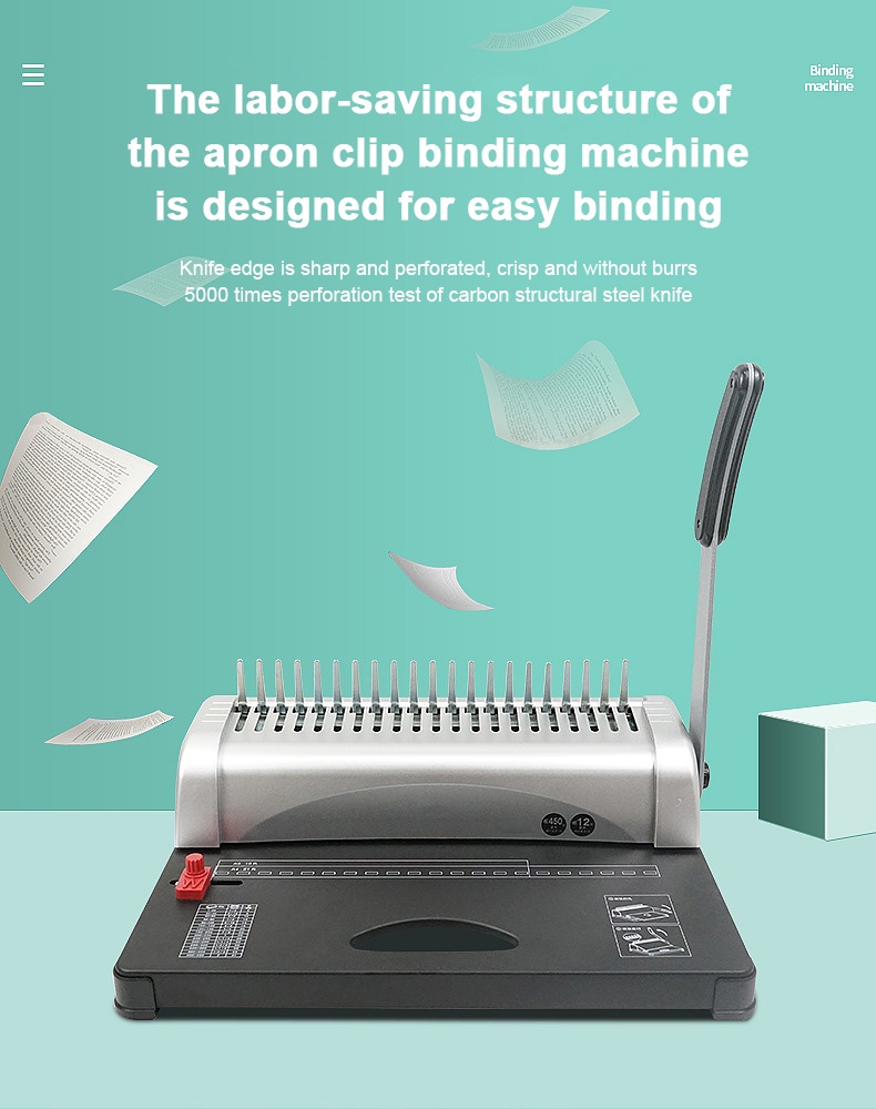 Ring / Comb Binding Machine A4/A3 Size Binding Machine Office 21 Hole Comb Binding Machine ...