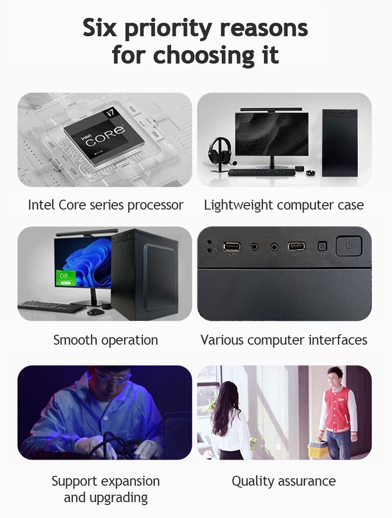Computer set I7CPU SSD512G RAM16G Desktop Office Gaming PC Computers ...