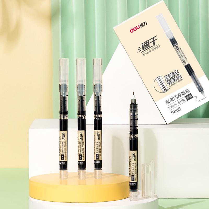 Deli Gel Pen Black 0.5mm Roller Pen Sign Pen Writing Stationery School ...