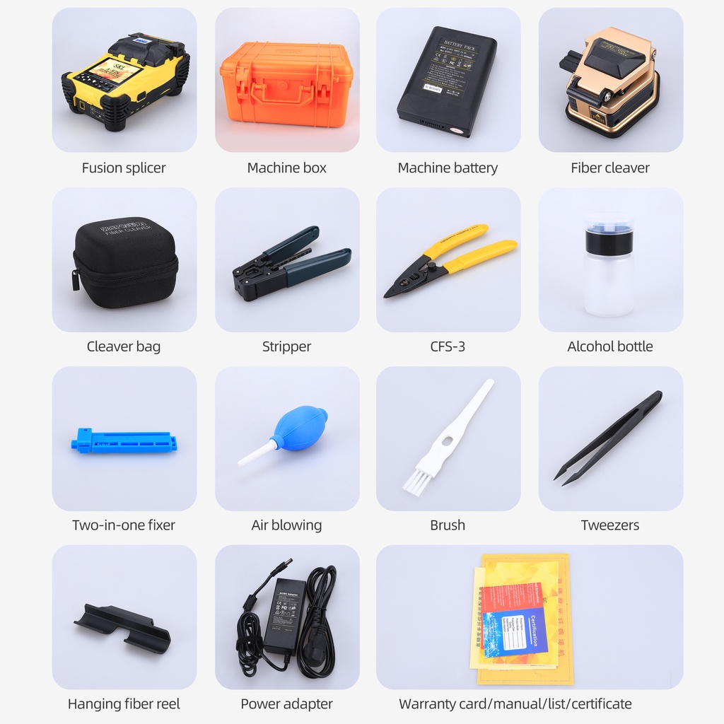 FTTH Splicer kit Mini Fusion Splicer Optical Fiber Hot Splicing Machine ...