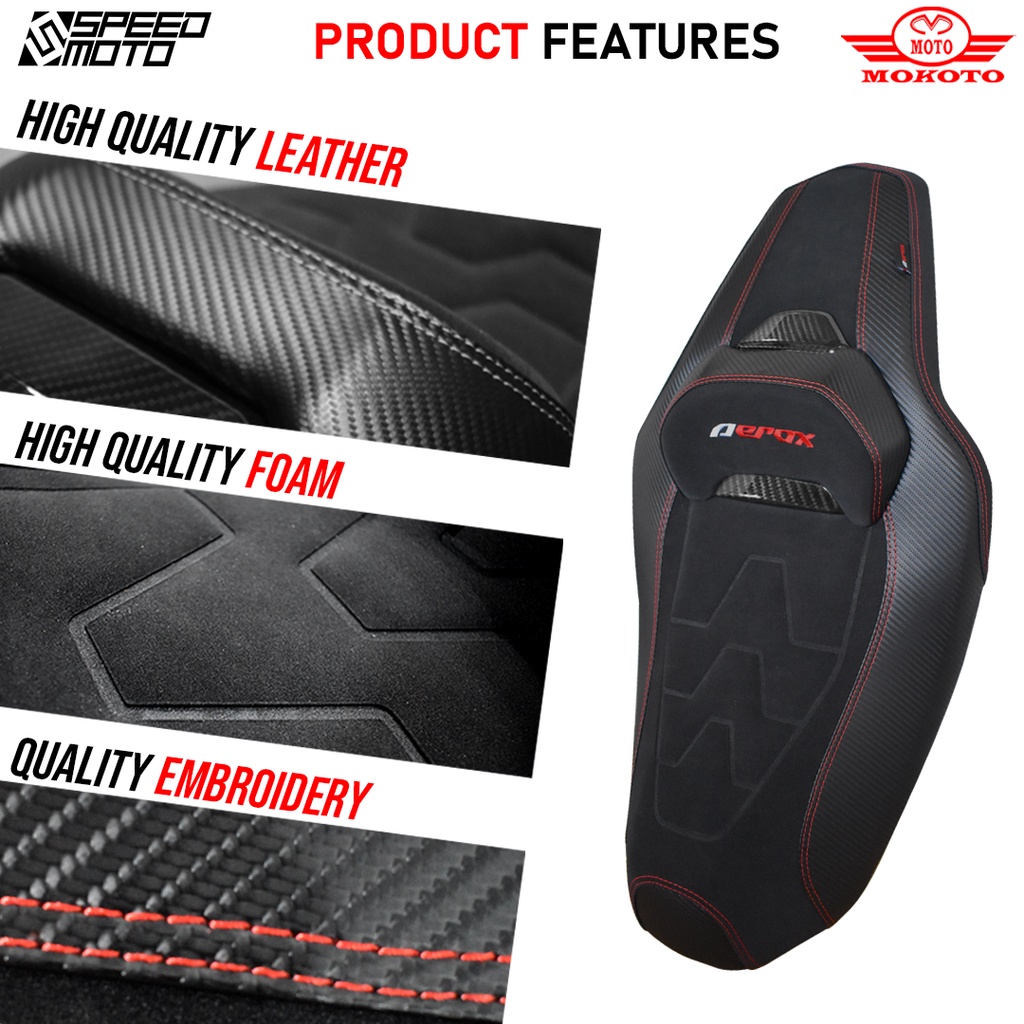 YAMAHA AEROX V1 CAMEL BACK SEAT ASSEMBLY WITH EMBROID LOGO AND CARBON ...