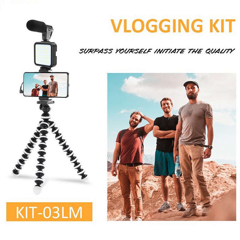 SANYK Octopus Vlogging Kit Tiktok Live Video Tripod Vlog Phone Handheld ...