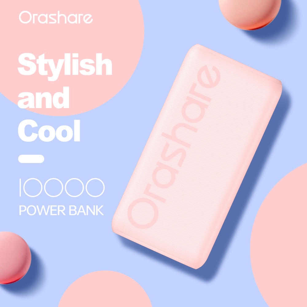 Orashare O10 10000mAh Powerbank Stylish and Slim Fast Charge Portable ...