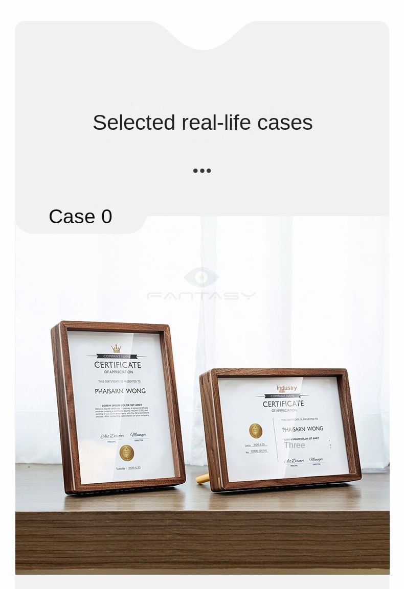 Sviao A4 Solid Wood Medal Award Patent Display Frame Decoration A4 ...