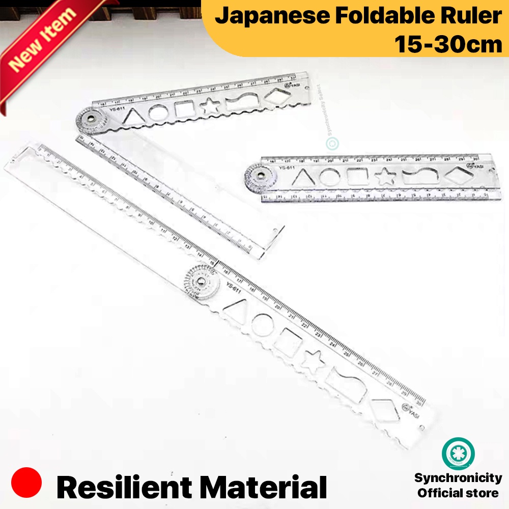 Foldable Ruler with Metric Measurements | JPR100 - 15-30 cm Japanese ...