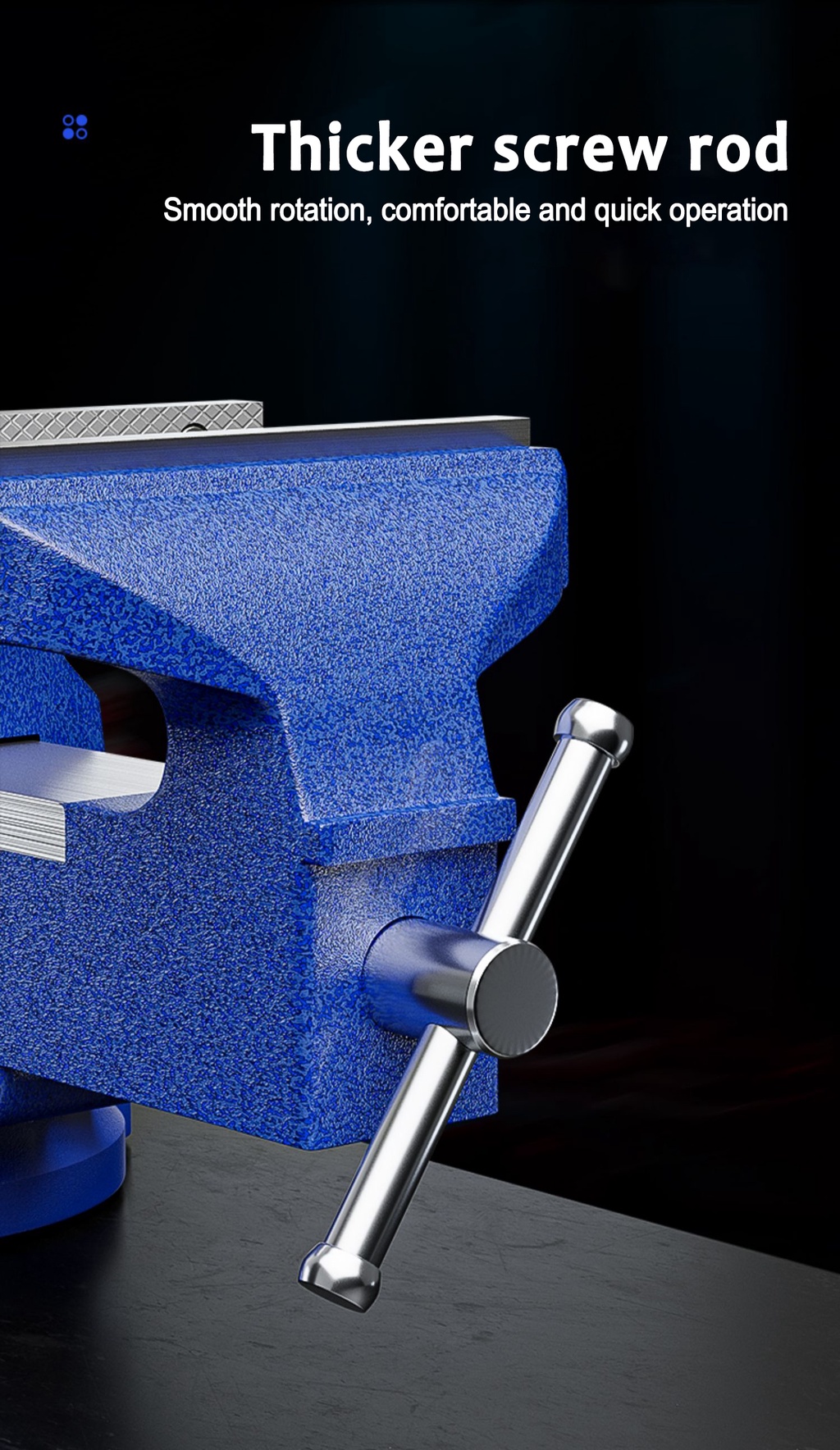 Bench vise 4" 5" With Anvil Clamp tool Gato 360° rotating cast iron ...