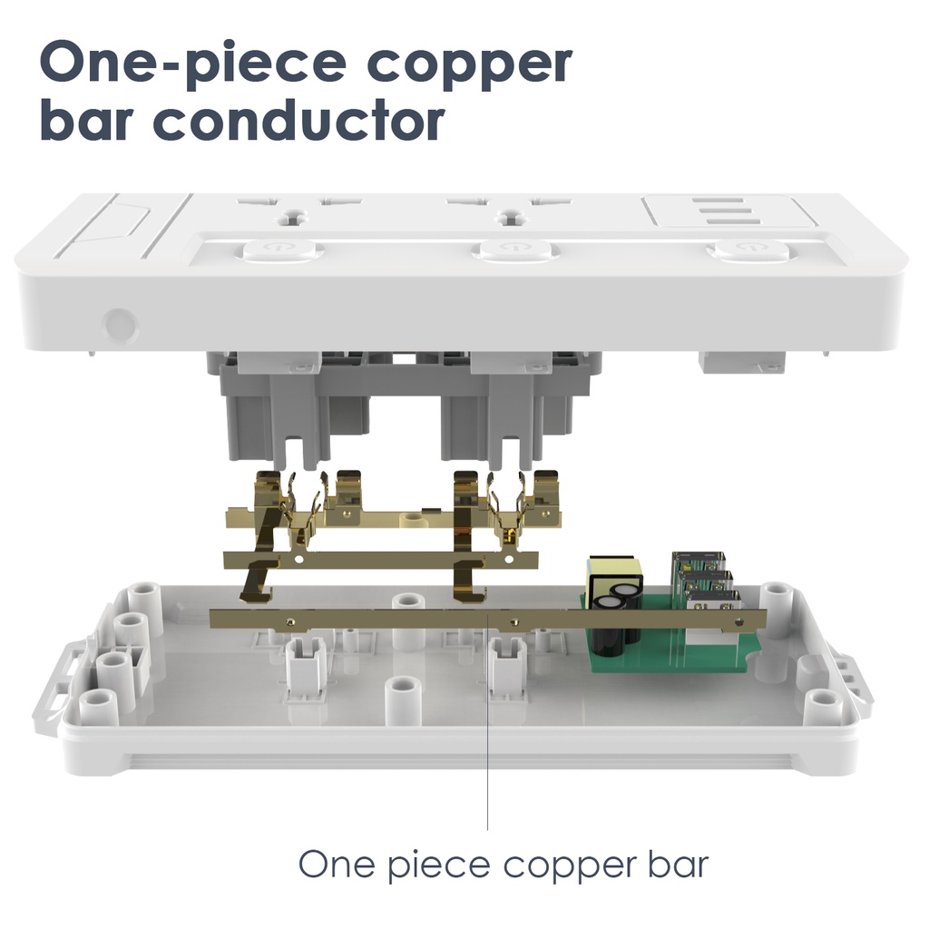 Deli Extension Cord with USB Port Multifunctional Power Strip Power ...