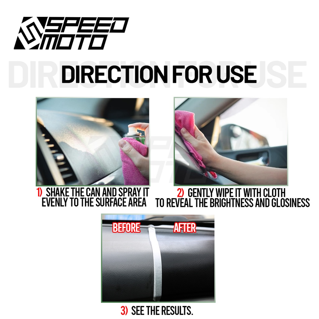 KOBY DASHBOARD WAX SURFACE SPRAY CLEANER 450ML UNIVERSAL SPEEDMOTO ...