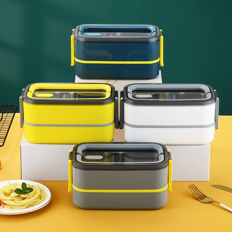Stainless Steel Bento Box Double Layer Lunch Box | Shopee Philippines