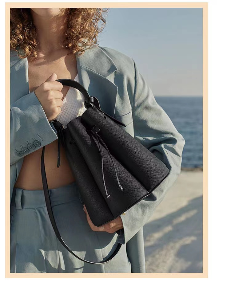 POLENE Petal Stitching Bucket Bag Women 2022 New Style French Niche ...