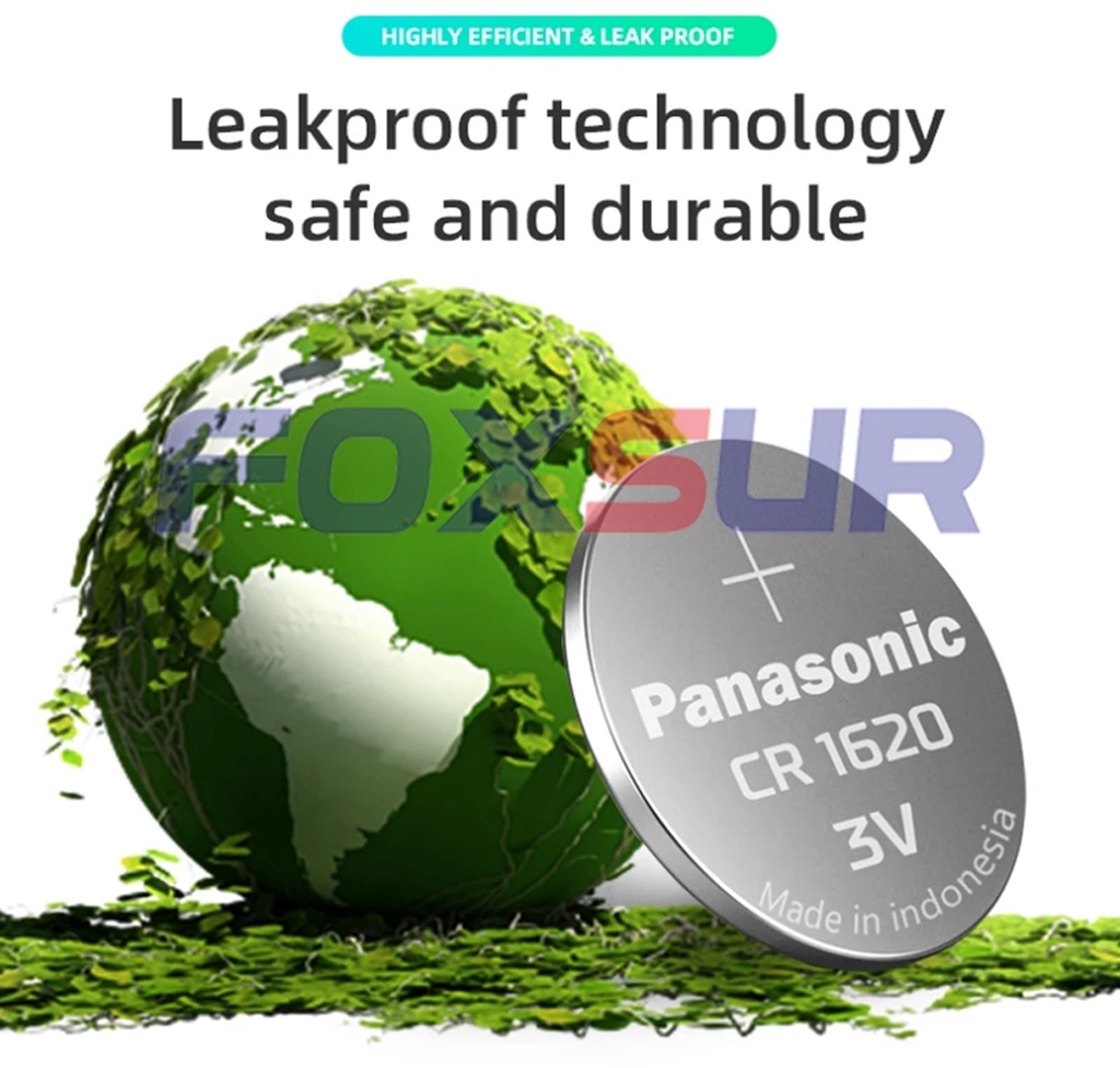 Panasonic CR1620 Battery (1pc) Button Cell Coin Batteries CR-1620 3V ...