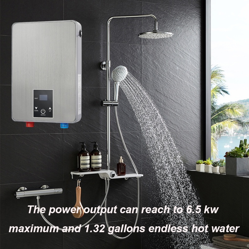 CBLUE Water Heater 5 Years Warranty Shower 6500W Electric LCD Touchscreen Instant Quality Shower ...