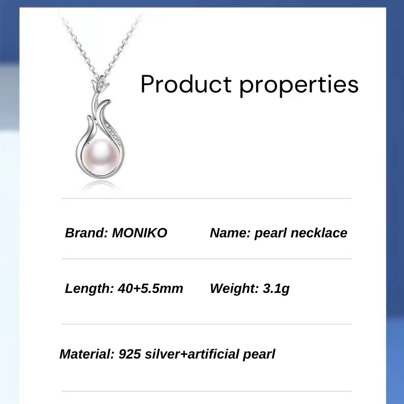 MONIKO Original design Pearl flower necklace femininity pendant simple personality | Shopee ...