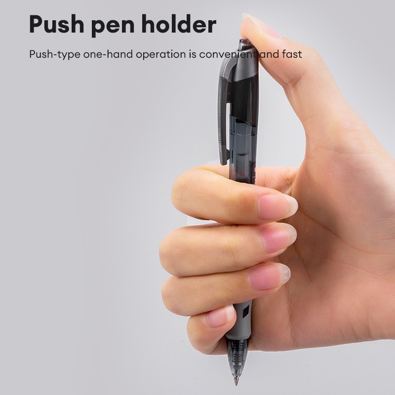 Deli Gel Pen 0.5mm Press Sign Pen Writing Stationery Office & School ...