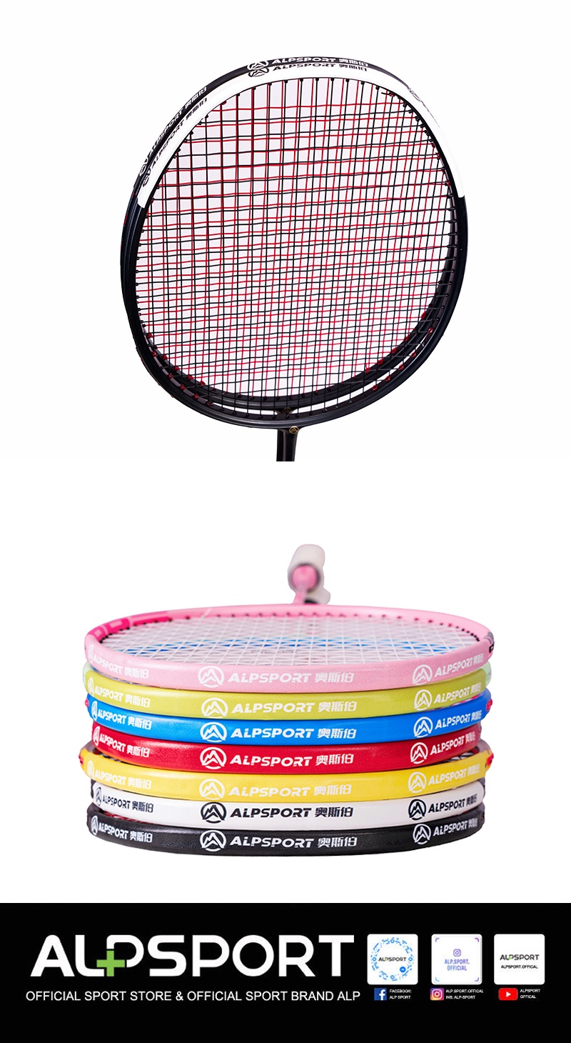 Alpsport Pkt Racket Head Sticker For Badminton Net Feather Frame Border ...