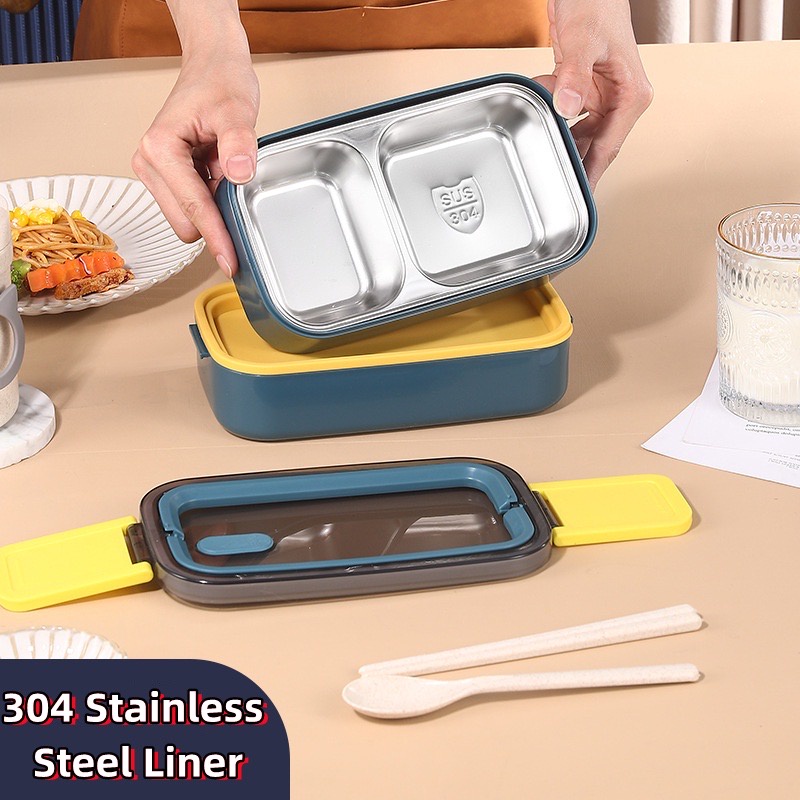 Stainless Steel Bento Box Double Layer Lunch Box | Shopee Philippines