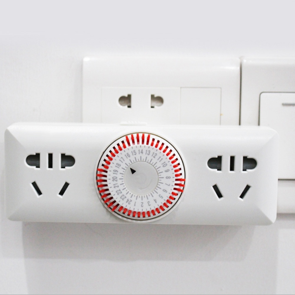 [Ready Stock] 24 Hour Dual Plug In Mechanical Electrical Program Switch ...