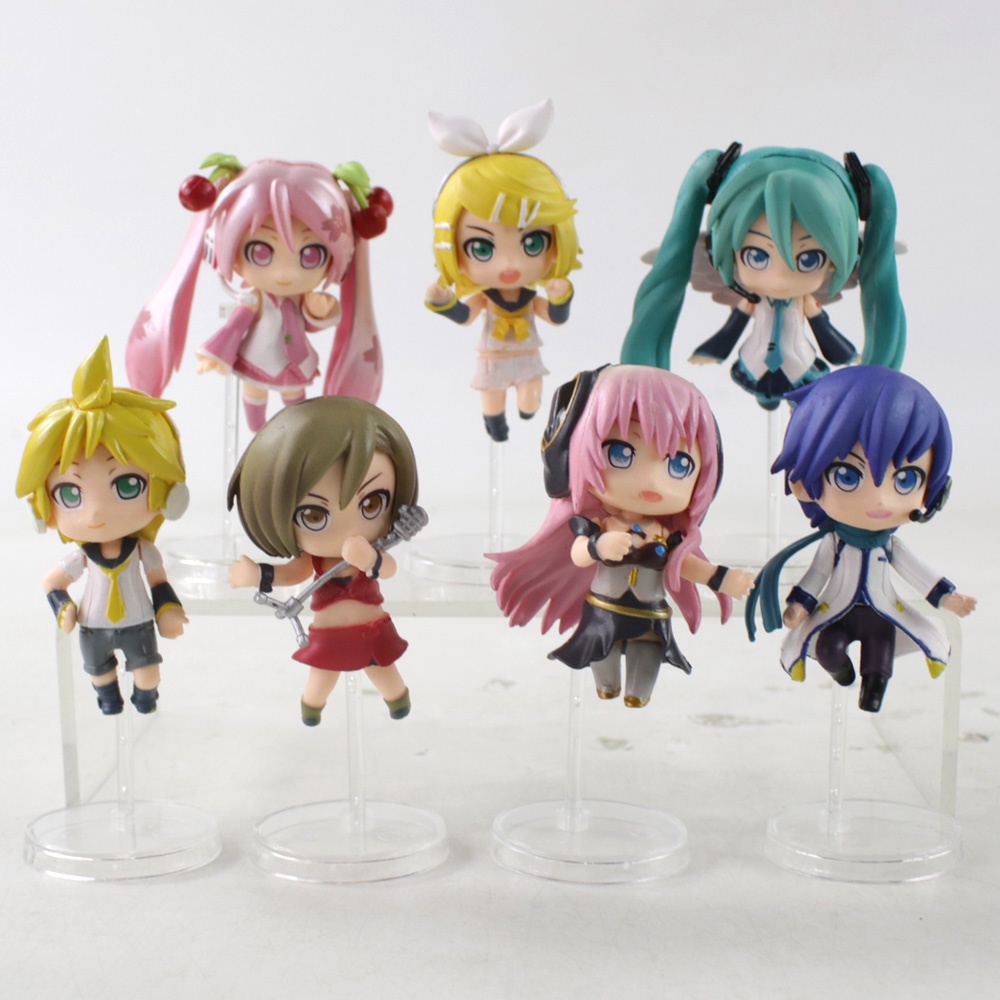 7Pcs/Set Virtual Idol Hatsune Miku Anime Action Figure Kagamine Rin/Len ...