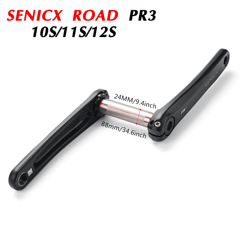 SENICX Road bike PR3 Crankset 165 170 175mm 46-30T 50-34T 52-36T 53-39T chainring for Road ...