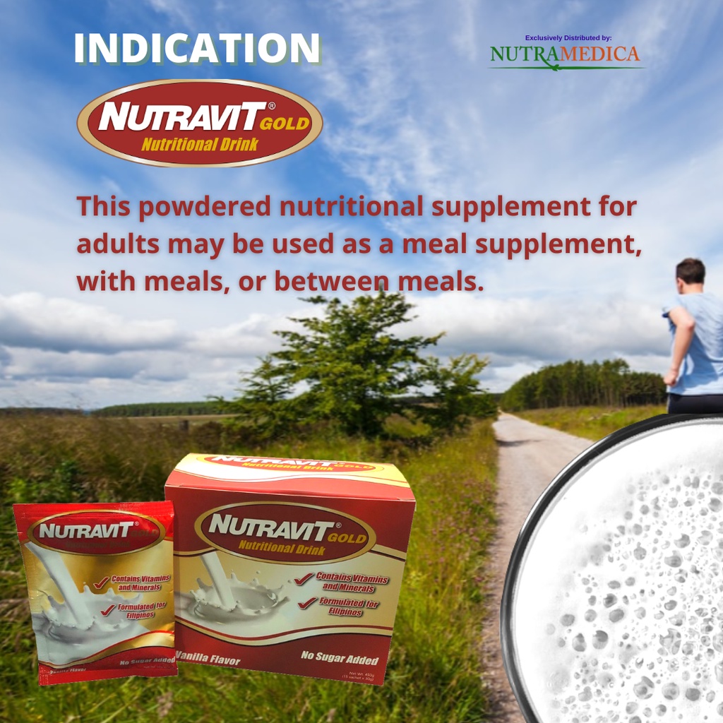 NUTRAVIT GOLD ADULT NUTRITIONAL DRINK | Shopee Philippines