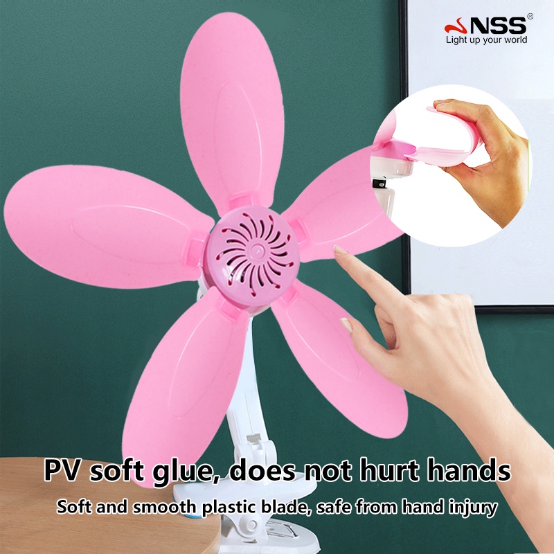 NSS Portable Big Clip fan 5 Blade Durable Electric Large Size for home ...