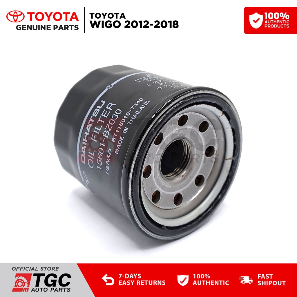 Toyota Genuine Oil Filter Original Toyota Wigo 2012-2018 15601-BZ030 ...