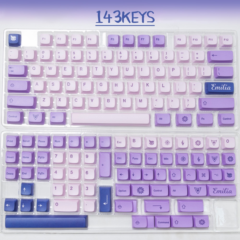 Snowflake Witch Keycap Set 145Keys Cherry Profile PBT Compatible Alice ...