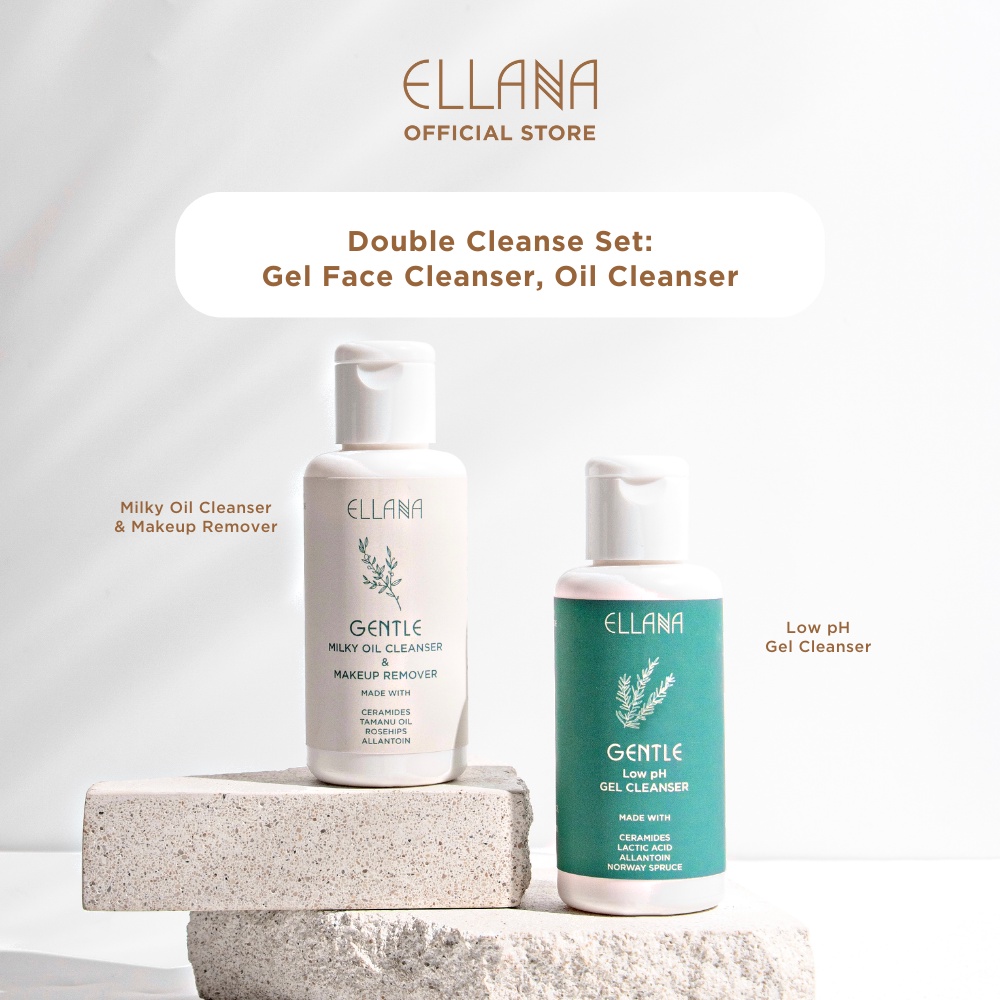 Ellana Double Cleanse Set Mini Gentle PH Gel Cleanser and Milky Oil ...