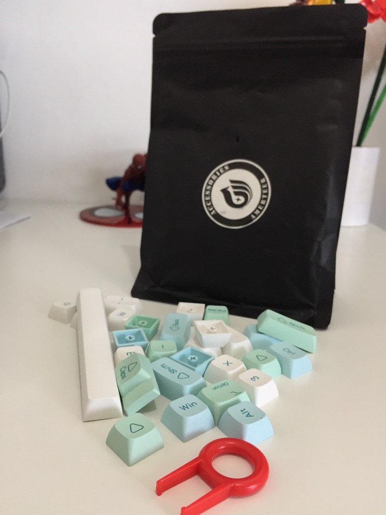 Ice Crystals Mint Keycaps XDA Profile PBT Sublimation For Keyboard ...