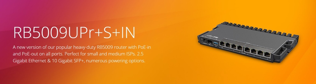 MikroTik RB5009 POE Version (RB5009UPr+S+IN) - (8) Gigabit ports w/ POE ...